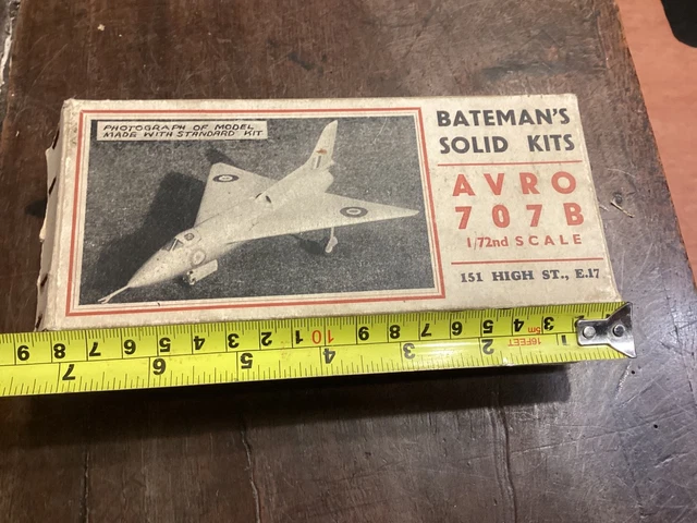 1950S BOXED DELTA wing Batemans Avro 707B 1/72 scale aircraft kit £15. ...
