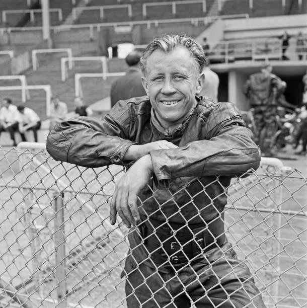 IGOR PLEKHANOV OF the Soviet Russian speedway team at Wembley 1960s OLD ...
