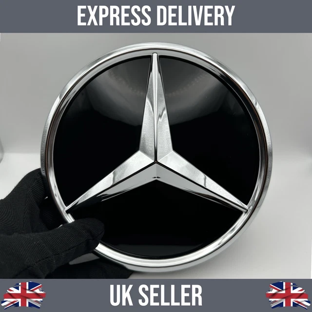 MERCEDES BENZ CHROME Front Grill Badge Fits A B & C Class W177 W118 ...
