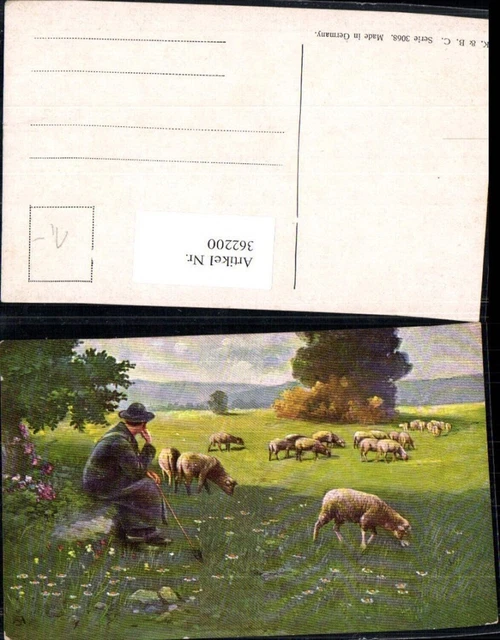 362200,KÜNSTLER AK HIRTE Schäfer Schafherde Schafe Landschaft EUR 4,00 - PicClick DE