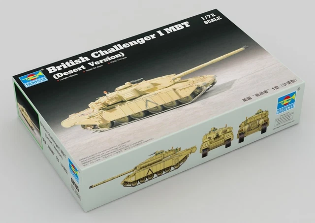 TRUMPETER 07105 MODELLBAUSATZ British Challenger 1MTB (Desert versio ...