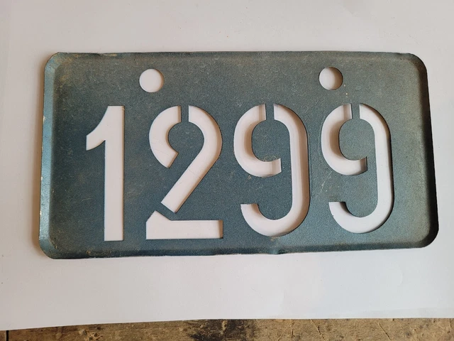 ANCIEN POCHOIR PLAQUE en tôle numérotation caisse citroen automobile vintage N°2 EUR 15,00 ...