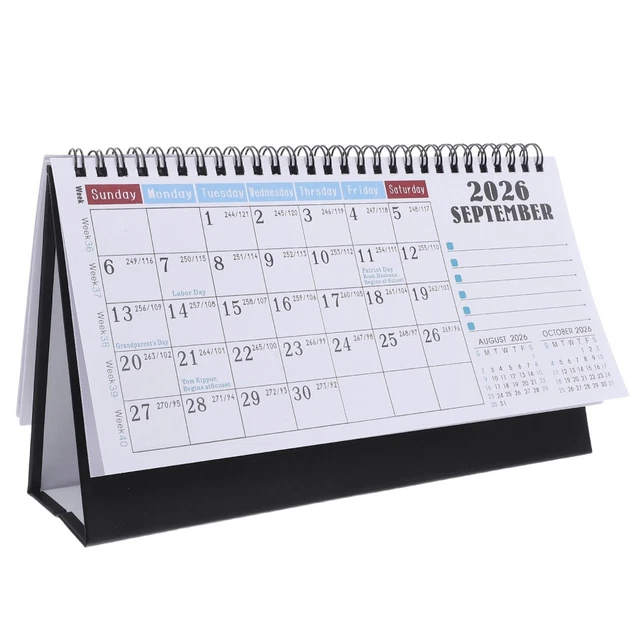 MONTHLY CALENDAR 2026-2027: Desktop Stand Up & Flip Calendar For Office ...