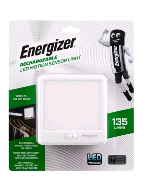 ENERGIZER RECHARGEABLE LED Motion Sensor Light Wireless Built-in ...