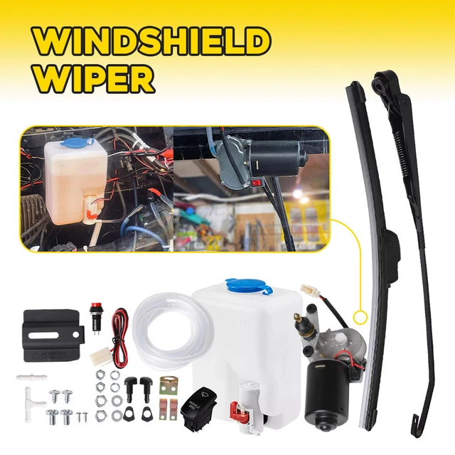 12V ELECTRIC WINDSHIELD Wiper Motor UTV Kit Universal For Polaris ...