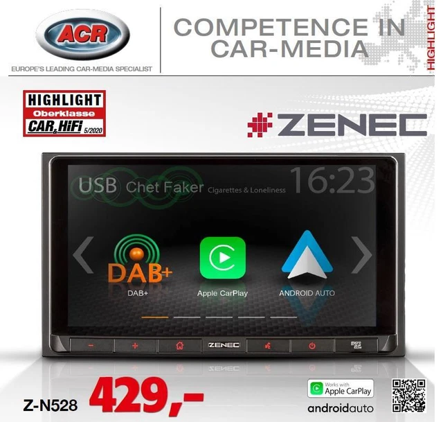 ZENEC Z-N528 2-DIN Autoradio, Infotainer, Système Multimedia, DAB ...