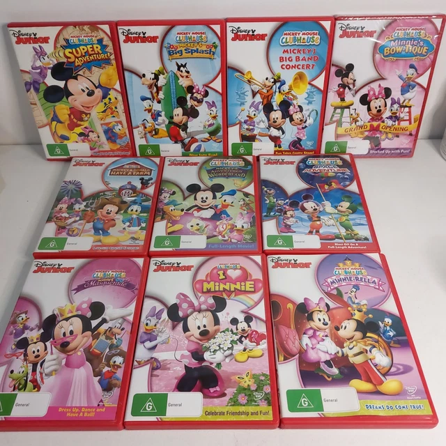 DISNEY JUNIOR DVD Bundle x 10 All Red Cases G Rated Mickey Mouse ...
