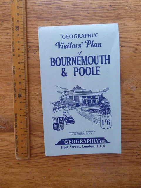 VINTAGE PLAN OF Scarborough map coloured bus tram routes? £15.00 ...