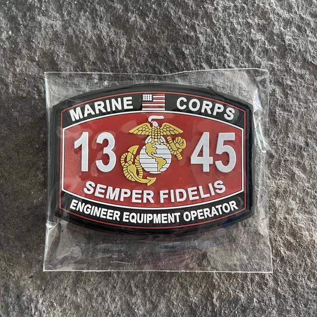 MARINE CORPS MOS PVC Patch Military Discontinued Rare USMC 1345 Heavy ...