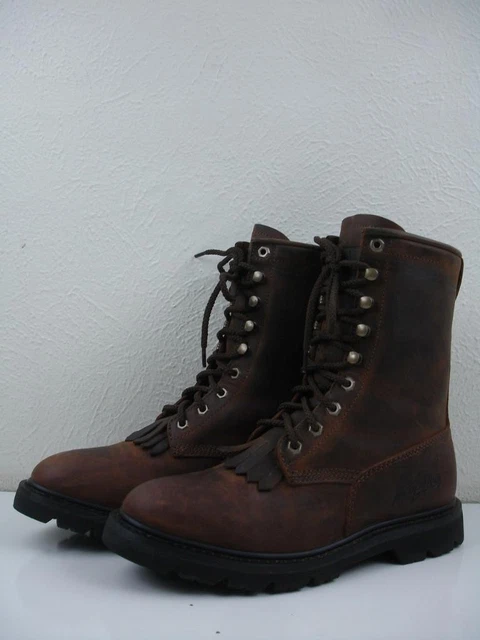 ROPER MEN'S 8.5 M Crossrider Horseshoe Brown Leather Riding Kiltie ...