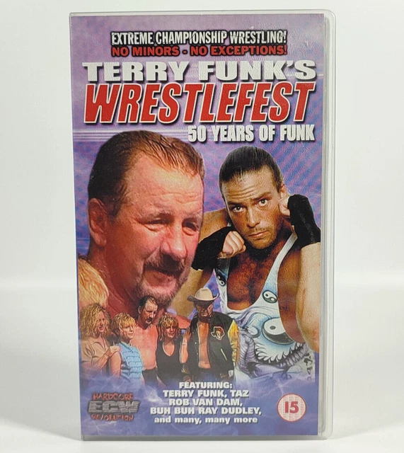 ECW TERRY FUNK'S Wrestlefest 50 Years of Funk VHS 2002 Delta Release £ ...