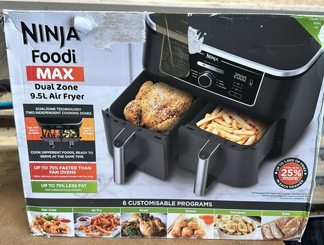 NINJA FOODI MAX Dual Zone Air Fryer [AF400UK] 6 Functions, 9.5L £149.99 ...