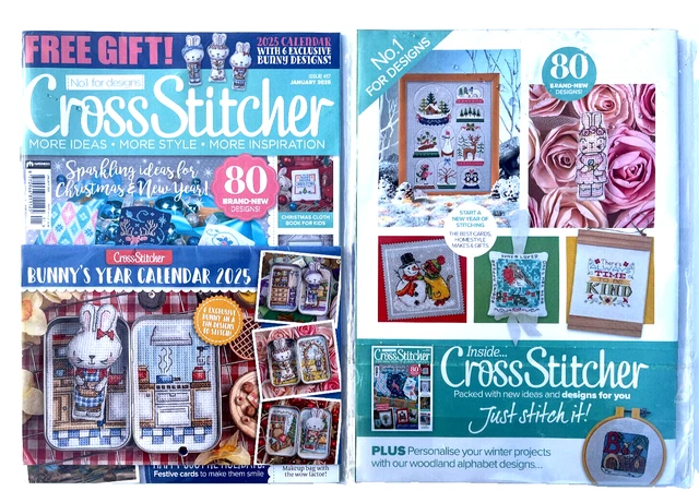 CROSS STITCHER MAGAZINE #417 ~ January 2025 ~ New Sealed Pack ~ £9.95 ...