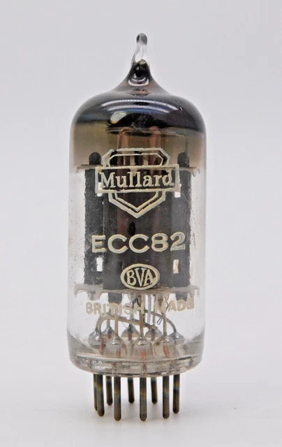 MULLARD ECC82 12AU7 Long Plate Halo Getter Valve Tube Strong K61 R8I ...