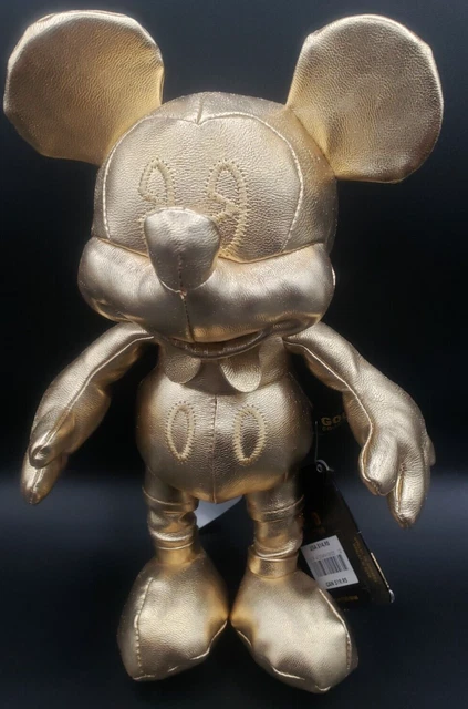 DISNEY MICKEY MOUSE Memories 90th 90 Years of Magic 11" Gold Plush ...