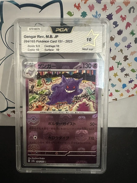 CARTE POKÉMON PCA 10 Gengar 094/165 Master Ball Reverse Holo sv2a 151 Japonaise EUR 230,00 ...