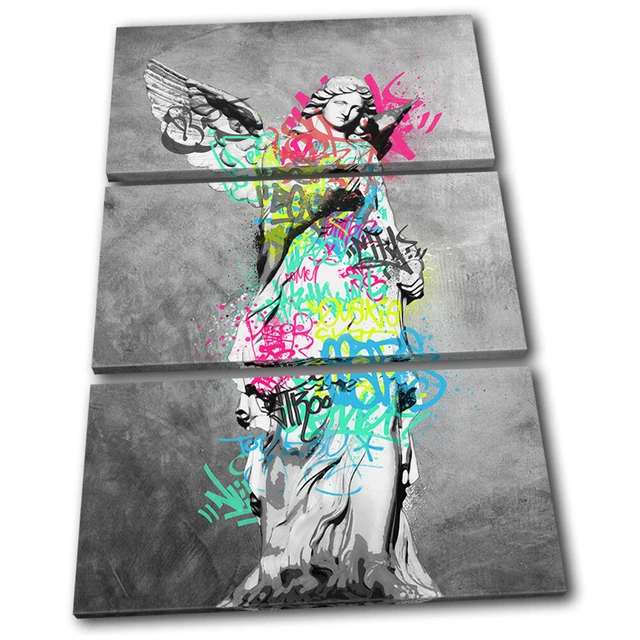 GRAFFITI ANGEL TAGS Urban Grunge Urban TREBLE TOILE murale ART Photo ...