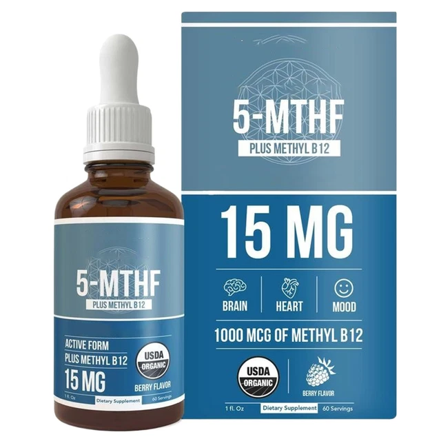 METHYL FOLATE 5-MTHF Drops 30 mL - Liquid Vitamins Folate Supplement £ ...