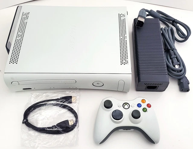 250GB MICROSOFT XBOX 360 Pro White Video Game Console Gaming System HD ...
