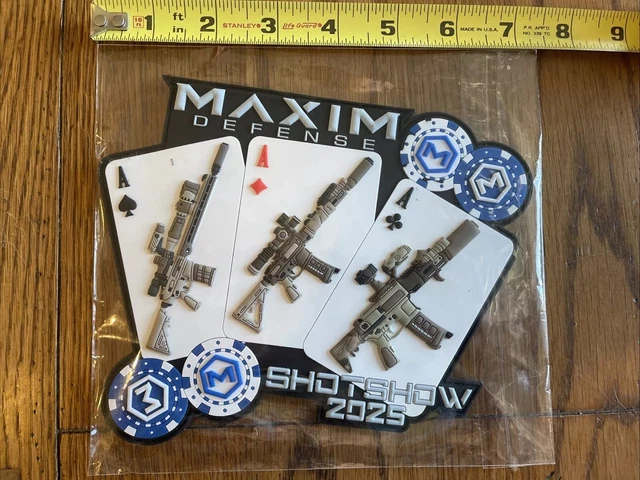 SHOT SHOW 2025 Maxim Defense Large Morale Patch 6 X 7 Cards Aces $40.00 ...