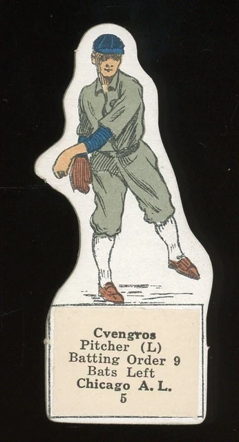 1921-30 M.L. MAJOR League Die-Cuts Baseball #5 Mike Cvengros Chicago ...