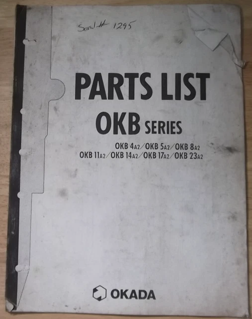 OKADA OKB SÉRIES 4A2 5A2 8A2 11A2 14A2 Breaker Marteau Pièces Catalogue ...
