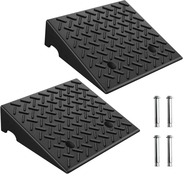 RUBBER CURB RAMPS, 5 Inch Rise Height Threshold Ramp, 8818Lbs Capacity ...