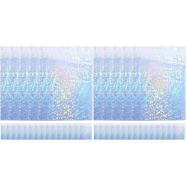 40 SHEETS HOLOGRAPHIC labels holographic film sticker Shiny Printable ...