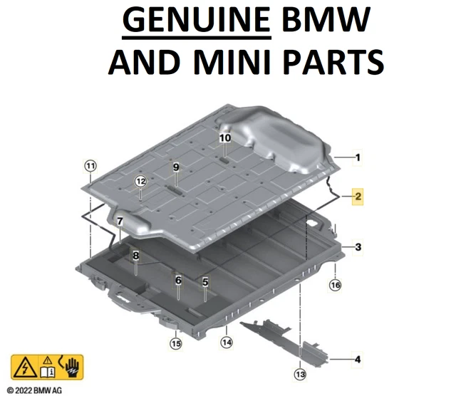 GENUINE BMW IX battery cell accumulator housing seal 61279468423 ...