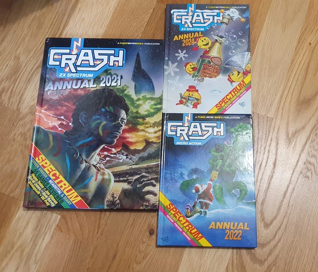 CRASH MAGAZINE ANNUAL 2021, 2022, 2024 Fusion Retro Books, Sinclair ZX ...