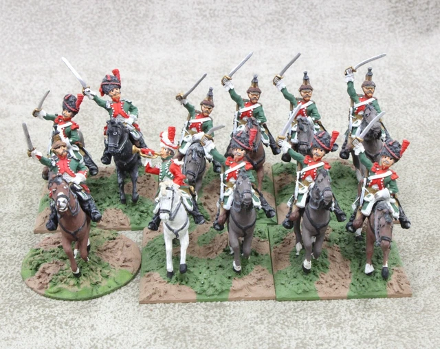 28MM NAPOLEONIC METAL FRENCH DRAGOONS x11 Well Painted Elite Miniatures ...