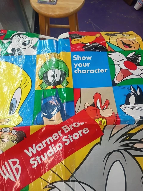 RARE VINTAGE WARNER Brothers Studio Store Original Late 1990's Plastic ...