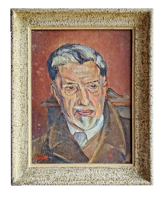 GEORGES DOMETTE (1916-2006) Huile Sur Toile, Autoportrait ? Vintage Île ...