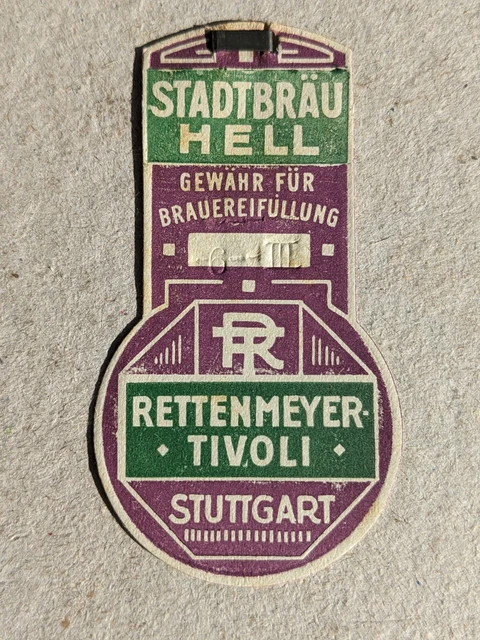 BIER FLASCHEN ETIKETT Stuttgart Stadtbräu Hell Brauerei Rettenmeyer Tivoli EUR 110,00 - PicClick DE