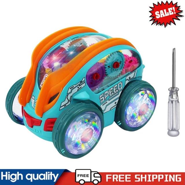 DYNAMIC GEAR-POWERED CAR 360 Degree Rotating Bump and Go Toy Car for ...
