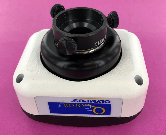 OLYMPUS MICROSCOPE QCOLOR 5 microscope Camera Color RTV + 1-6010 C ...