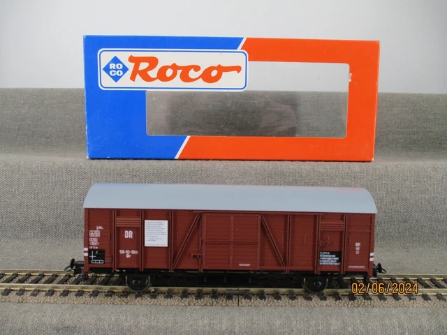 ROCO SPUR H0 46654 gedeckter Güterwagen der DR in OVP EUR 19,90 - PicClick DE