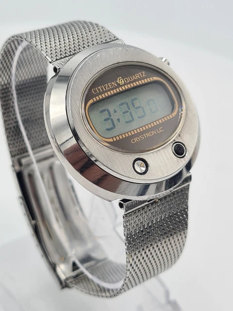 1976 CITIZEN CRYSTRON Lc Vintage Watch Digital All Working Perfectly ...