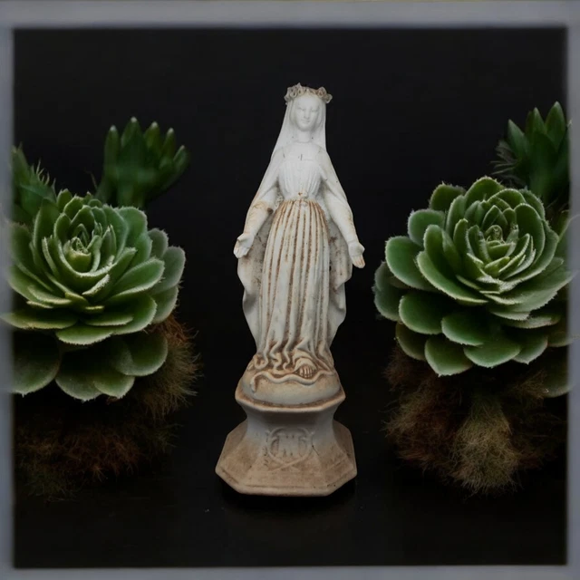 STATUE DE LA Sainte vierge En Biscuit EUR 39,00 - PicClick FR