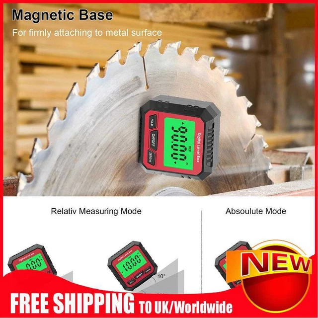 ANGLE PROTRACTOR 60 Degree Digital Inclinometer Level Meter (Red Black ...