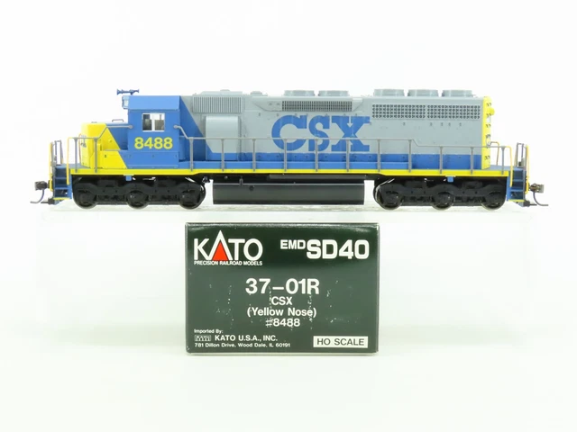 HO SCALE KATO 37-01R CSX Transportation EMD SD40 Diesel Locomotive #8488 £141.49 - PicClick UK