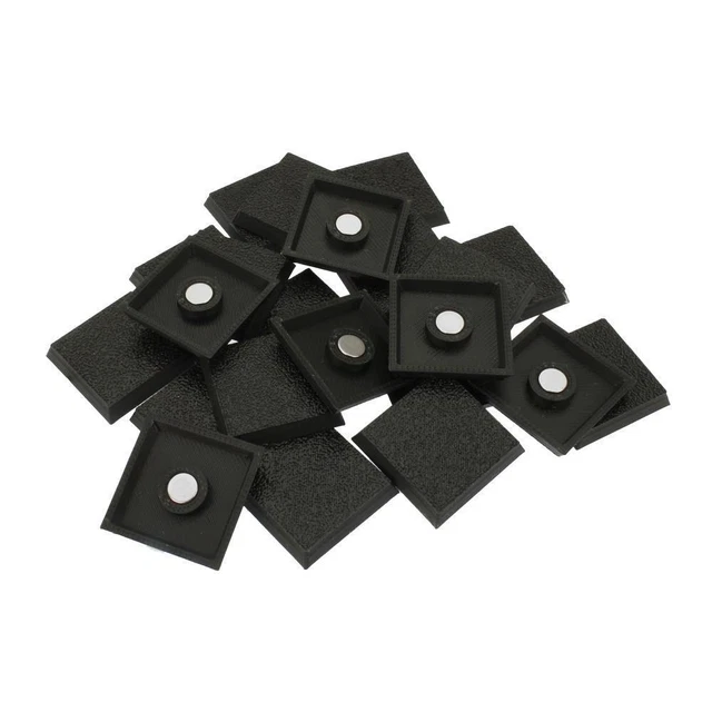 25MM SQUARE WARGAMING Plastic Model Bases + Magnet for Warhammer, AOS ...