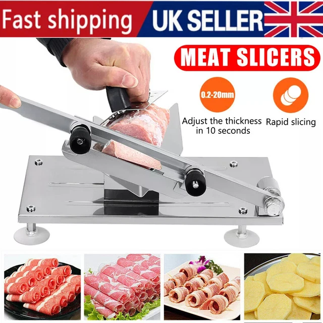 MANUAL MEAT SLICER Cheese Beef Mutton Ham Bacon Slice Cutter Cuttting ...