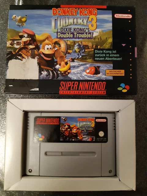 DONKEY KONG COUNTRY 3 super nintendo SNES en boite sans notice PAL NOE ...
