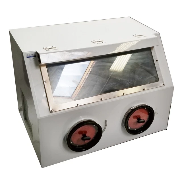 CLEATECH 2100-2-D ISOLATION Lab Polypropylene Glove Box w/ Gas Purge ...
