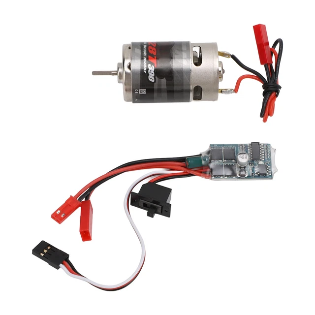 RC CAR 390 Brushed Motor 30A JST Plug High Torsion Brushed Motor ESC ...