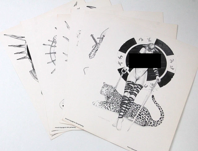 JEFF STARLING PORTFOLIO con Tavole Originali USA Warrior Queens Set One ...