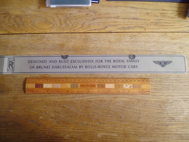 RARE, ROLLS ROYCE Sultan Of Brunei Build Plate High Quality, Genuine ...