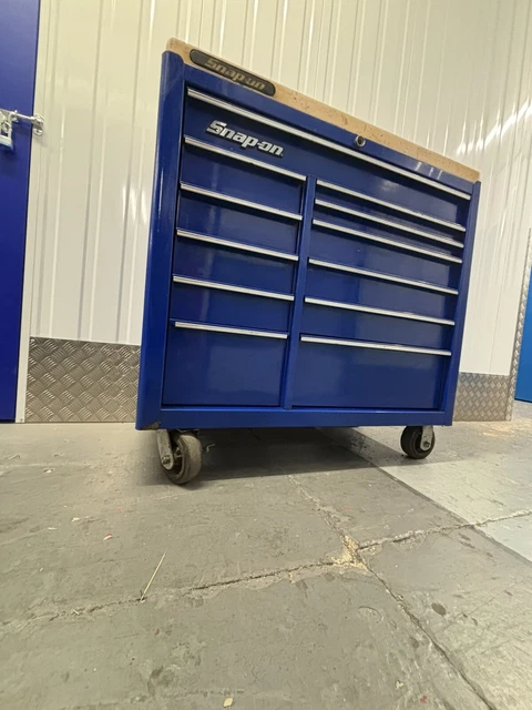 SNAP ON TOOL Box Roll Cab Chest 40" KRA2212PMTW With Wooden Worktop ...