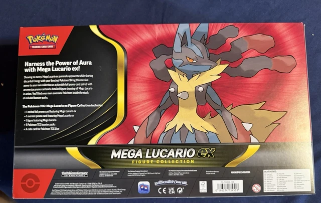 POKEMON TCG MEGA Lucario ex Premium Figure Collection Box READ ...